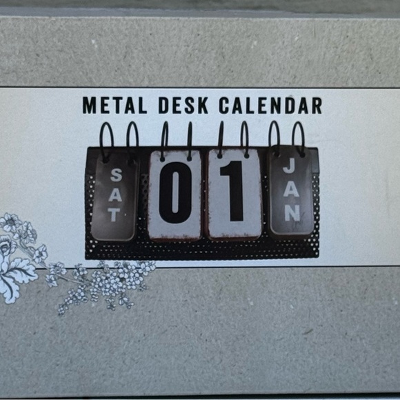 Office | Vintage Style Metal Desk Calendar | Poshmark